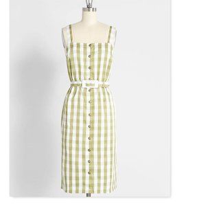 Modcloth | Dresses | Modcloth Past But Not Least Belted Dress Gingham ...